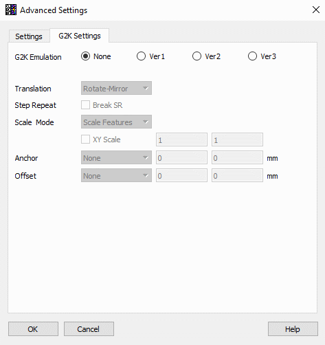 ODB++ to GDSII Program Settings